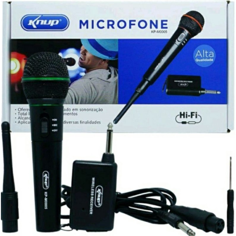 Microfone sem fio Knup | Shopee Brasil