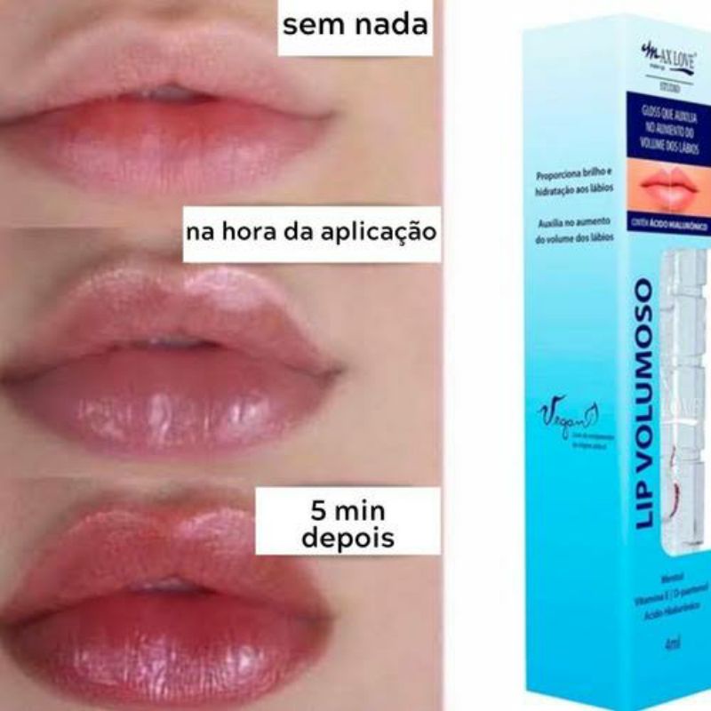 Gloss Lip Volumoso Max Love Com Ácido Hialurônico Vitaminas Aumenta