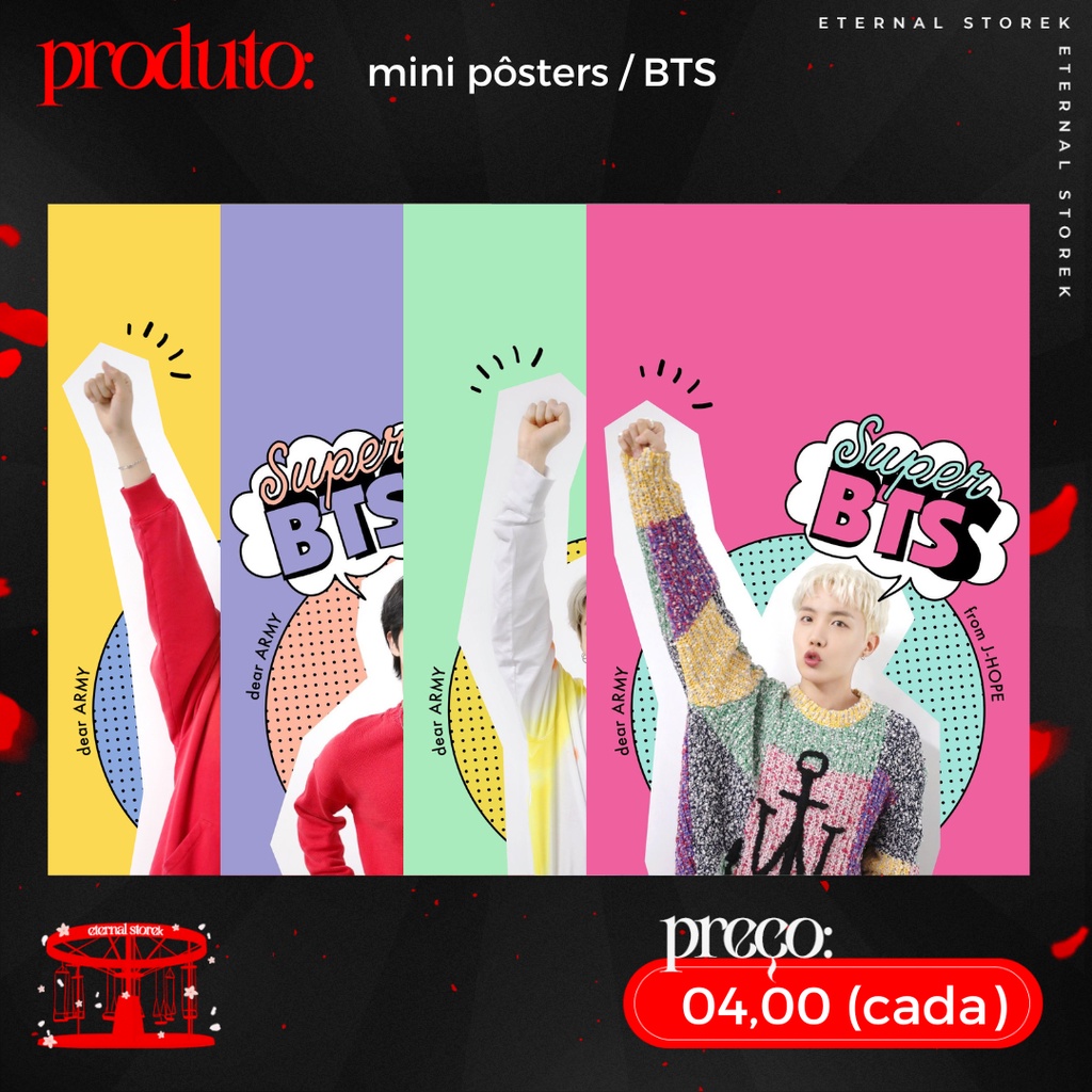 Mini pôster / bts | Shopee Brasil