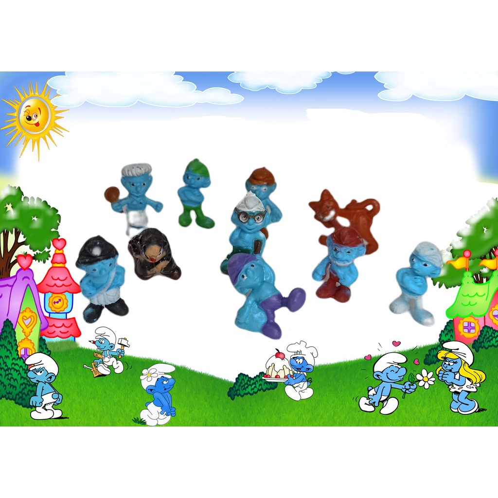 Brinquedo Miniaturas Os Smurfs 1 polegada | Shopee Brasil