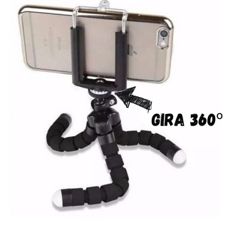 Suporte para celular Tripé Emborrachado Flexível Gira 360º | Shopee Brasil