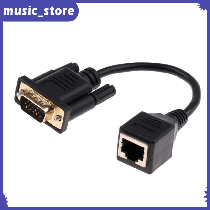 Fire Computing Extensor Vga Macho Para Lan Cat5 Rj45 Feminino Conector ...