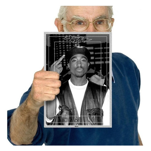Quadro Poster 2pac Shakur Rapper Americano Tamanho A4 06 | Shopee Brasil