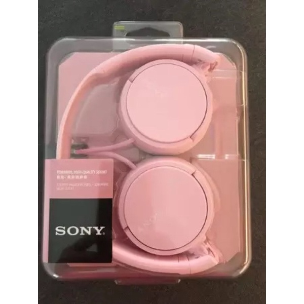Fone de Ouvido Sony Rosa - Com fio Stereo MDR-zx110 | Shopee Brasil