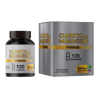 Kit 2 Unidades Cloreto de Magnésio Premium 120 Capsulas Treonato Dimalato Quelato Óxido e ...
