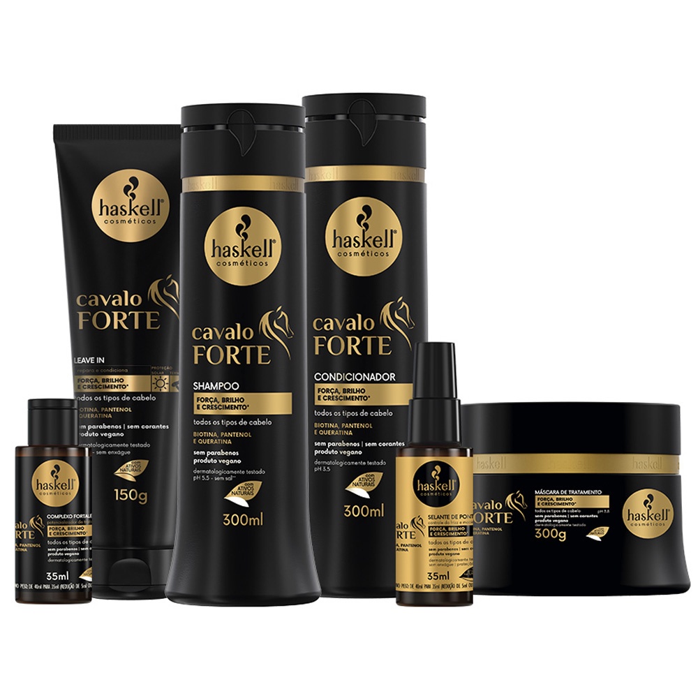 Kit Completo Haskell Cavalo forte Com 6 Itens- 300ml | Shopee Brasil