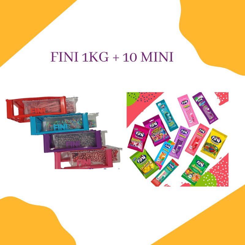 Fini box 1kg + 10 Fini 15g | Shopee Brasil