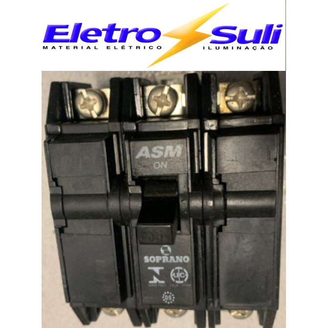 Disjuntor Tripolar 35a Soprano Nema Preto Asm3-b035a Trilho | Shopee Brasil