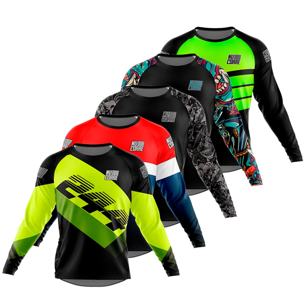 KIT 5 Camisetas Camisas Motoboy Motoqueiro Ciclista Proteção Solar Uv50 ...