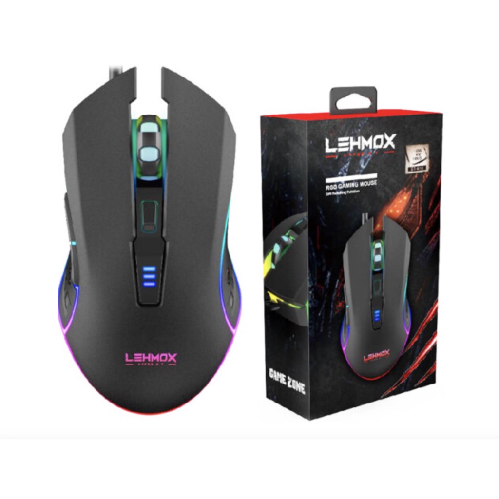 Mouse Gamer 3200 DPI Led RGB Hyper Lehmox - GT-M10 | Shopee Brasil