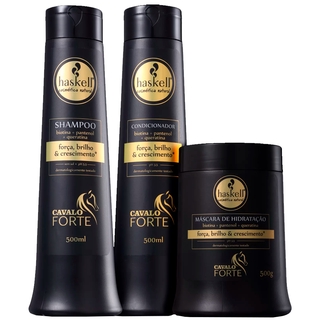 Kit Cavalo Forte Shampoo Condicionador E Máscara 500ml - Haskell | Shopee Brasil