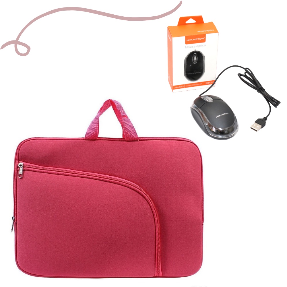 Bolsa Feminina Para Notebook Capa Case Kit Com Mouse Oferta | Shopee Brasil