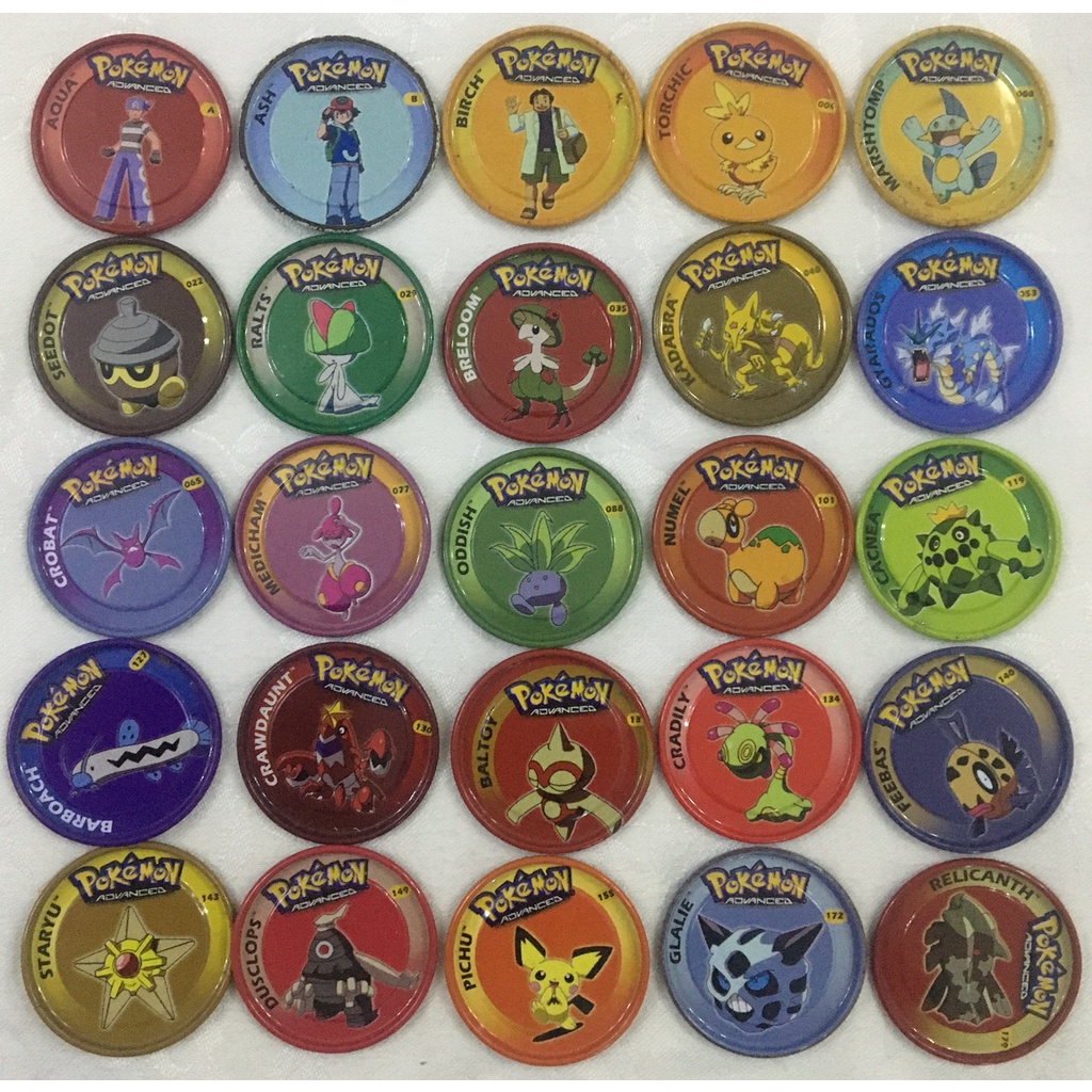 Lote 25 Tazos Metal Pokemon Panini | Shopee Brasil