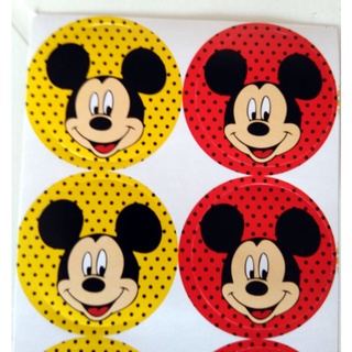 Adesivo Mickey Mouse Redondo 4cm (30 adesivos) | Shopee Brasil