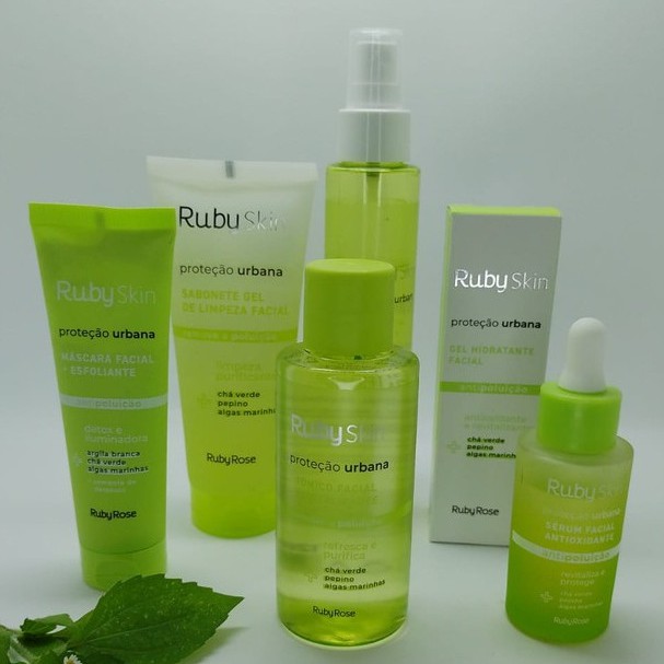 Linha Ruby Skin Proteção Urbana Ruby Rose Skincare Cuidado Facial ...