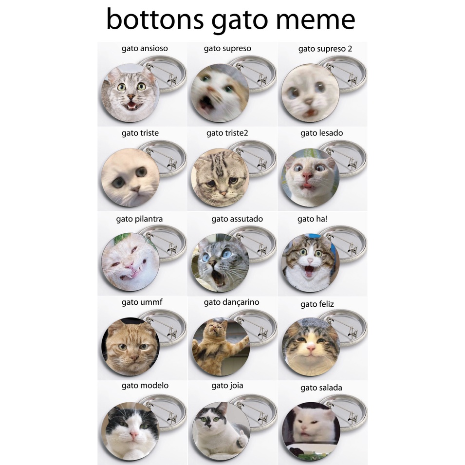 Bottons gato meme - Escorrega o Preço