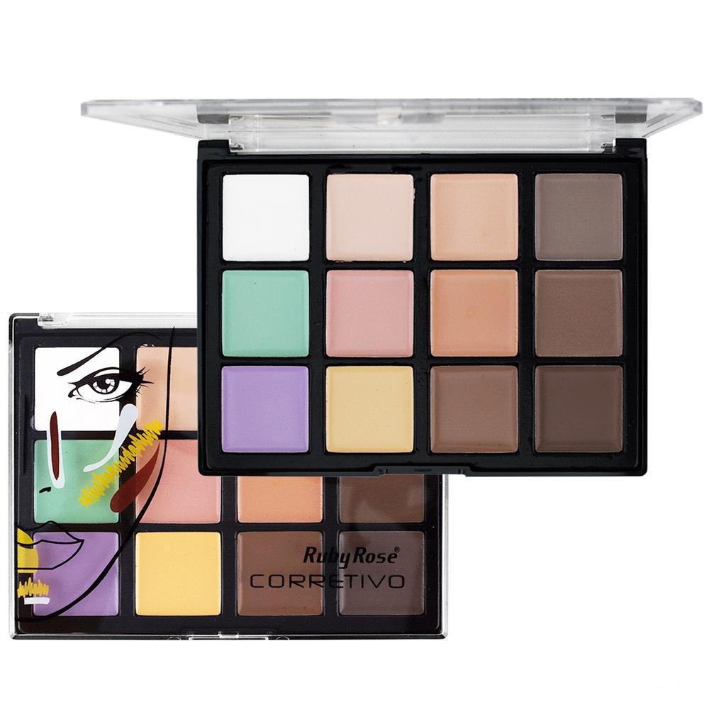 Paleta de corretivos 12x cores ruby rose Paleta Contorno | Shopee Brasil