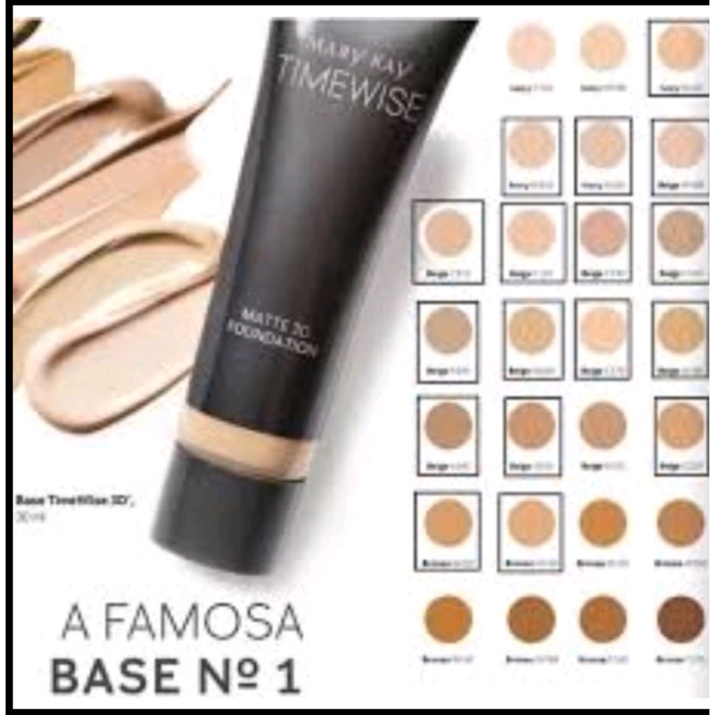 Base Mary KAY Base Timewise 3D (Matte), 30ml - Mary Kay (TODOS OS TONS) | Shopee Brasil