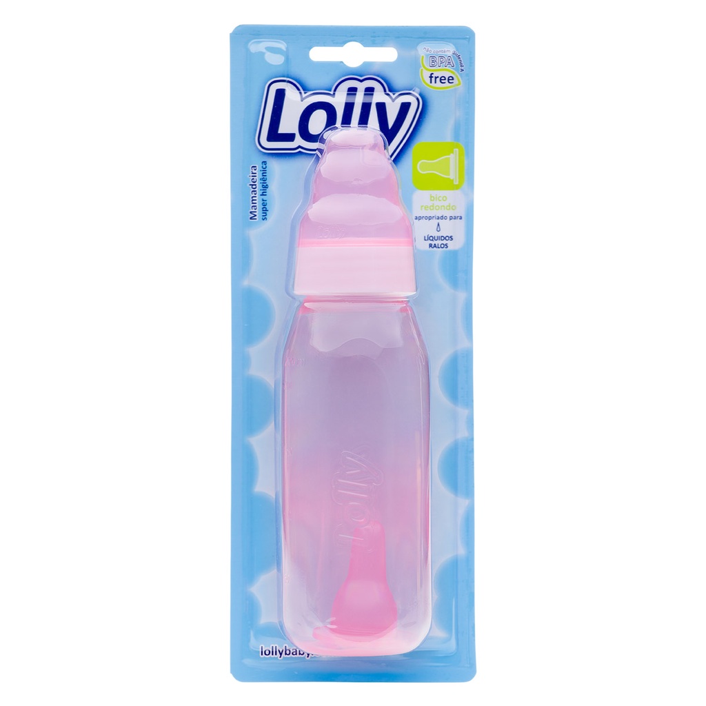 Mamadeira Clean 220 ml R Rosa Lolly | Shopee Brasil