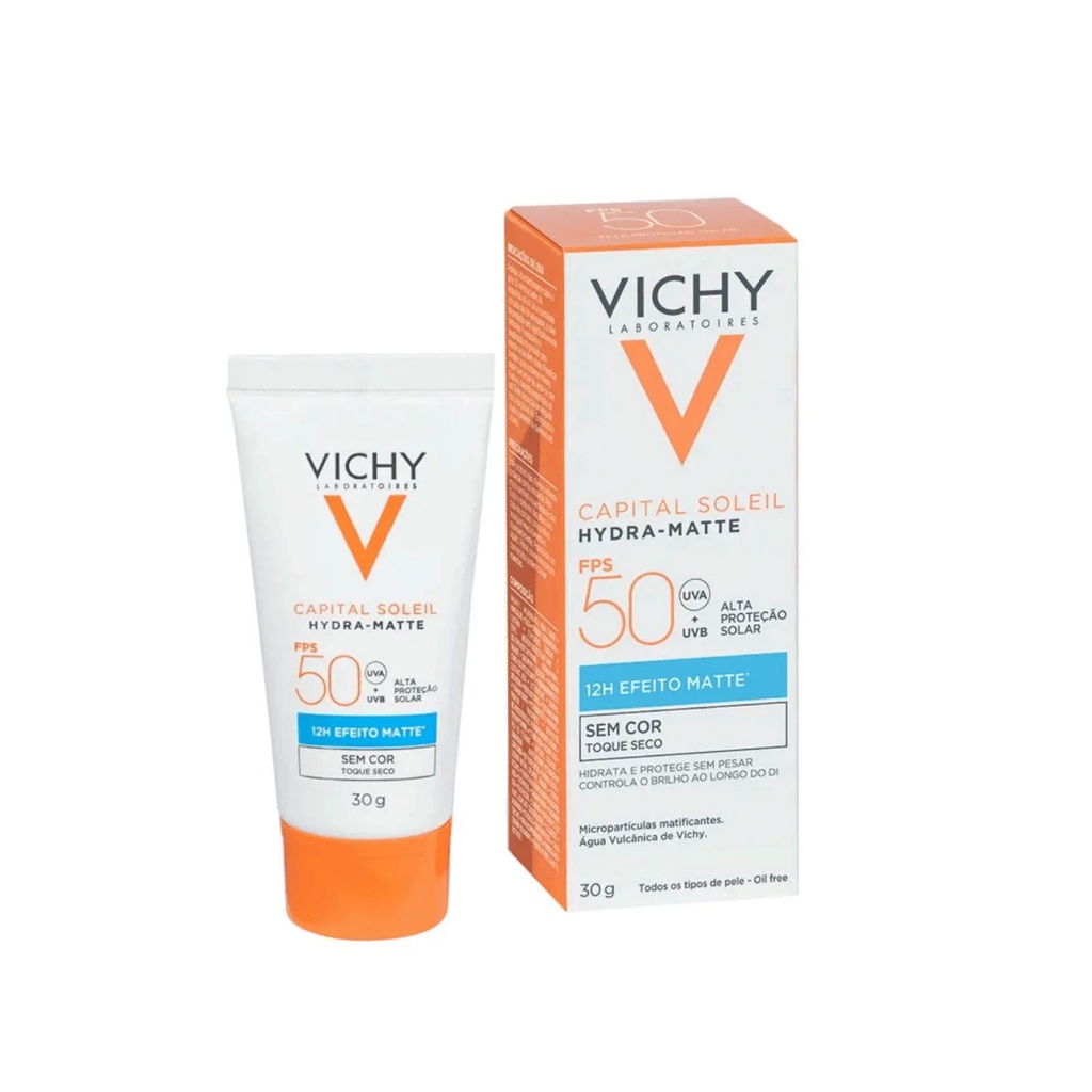 Protetor Solar Vichy Capital Soleil FPS 50 Hydra-Matte 30g | Shopee Brasil