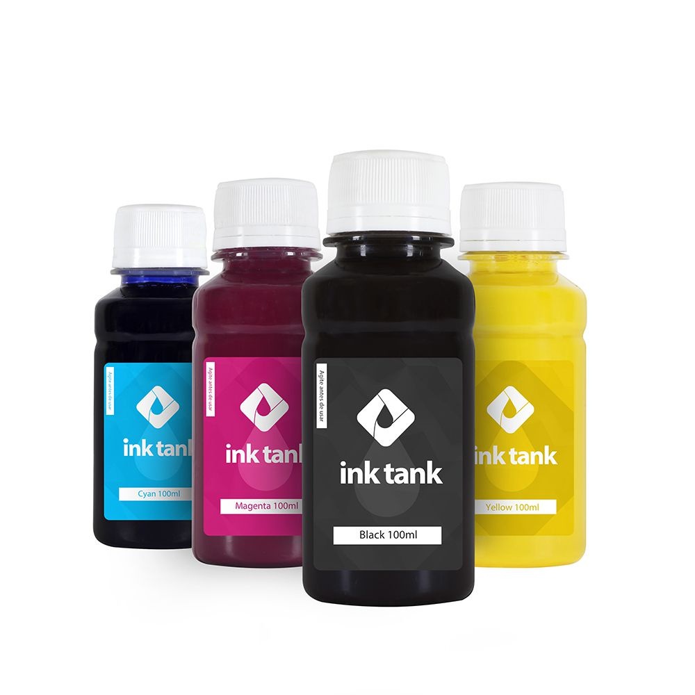 KIT 4 TINTAS PARA EPSON L355|L200 PIGMENTADA BULK INK 100 ML - INK TANK ...