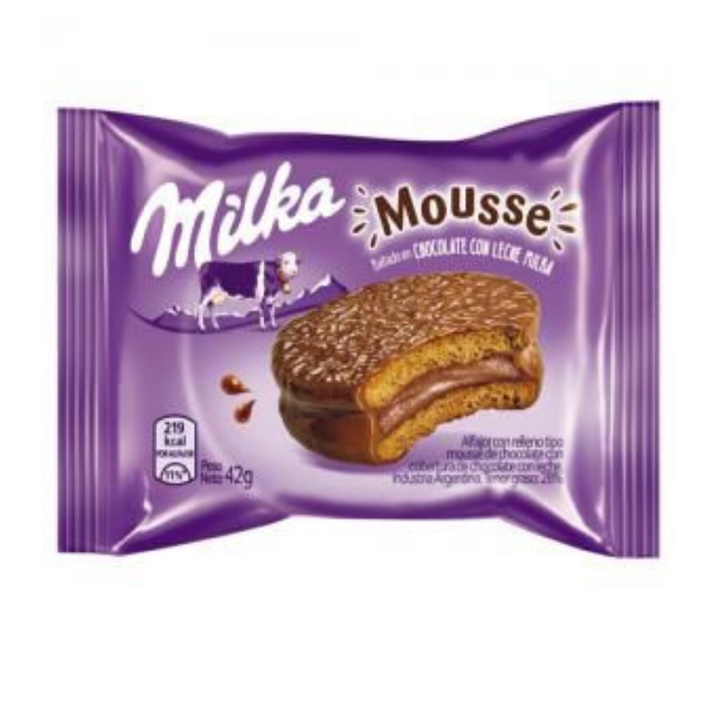Milka Mousse - Alfajor Recheado Com Mousse De Chocolate | Shopee Brasil