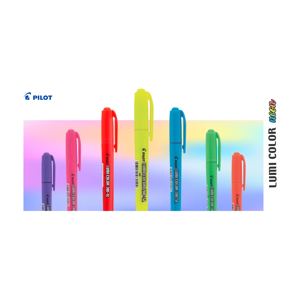 Kit Marca Texto PILOT Lumi Color 200 - SL Neon c/ 7 Cores | Shopee Brasil