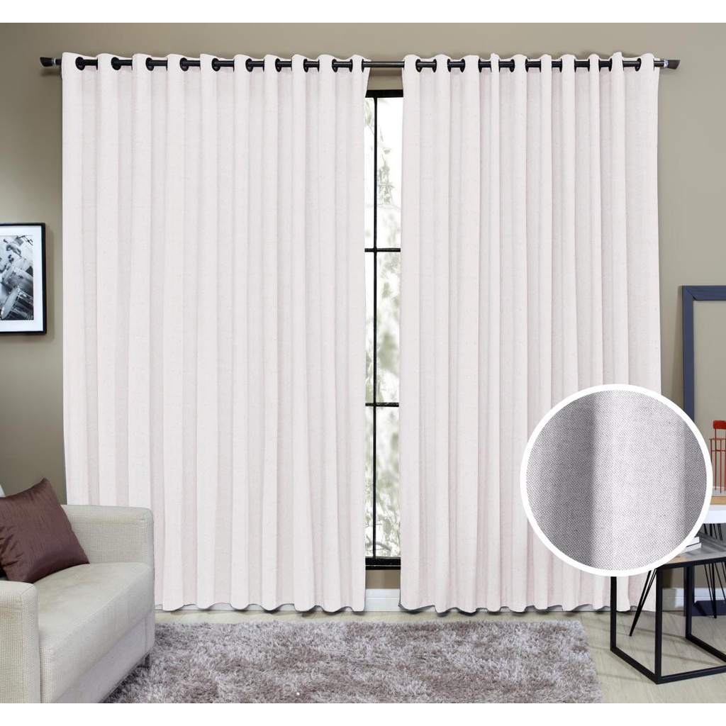 Cortina Quarto Sala Ou Escritório 2,00m X 2,40m Semi Blackout Tecido ...