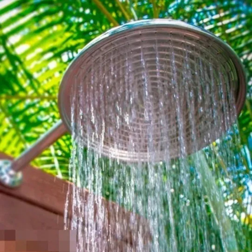 Ducha Grande Chuveiro Fria para Piscina, Jardim, Quintal, 225mm Cromada ...