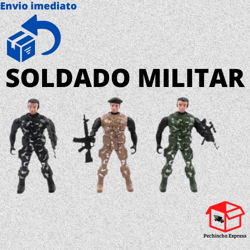 Kit Boneco Militar + Algemas + Arma + Binóculo + Cantil ( Tudo Em ...
