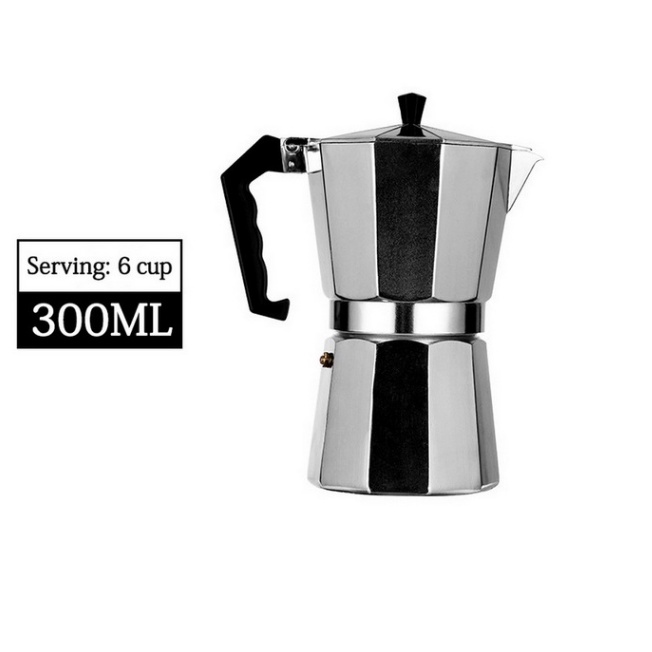 Bule de Café Tipo Italiano Moka 6 Xícaras (300ml) Em Alumínio ...
