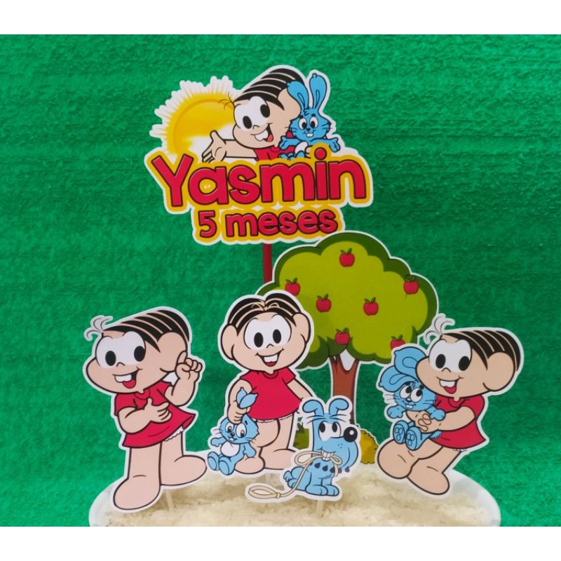 Topo de bolo Monica, Topper de bolo turma da monica | Shopee Brasil
