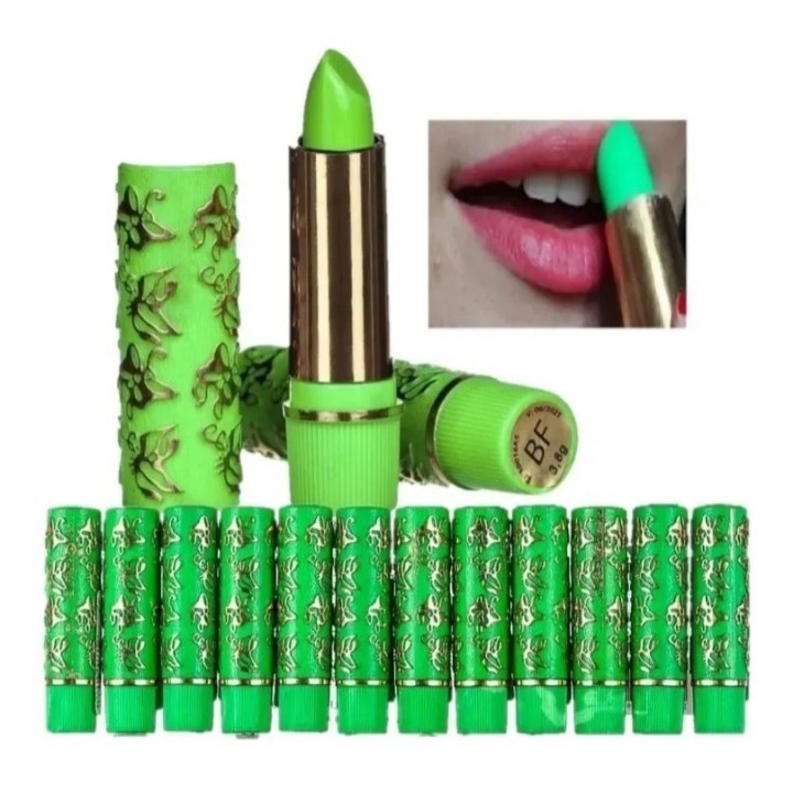 3 Batom mágico verde que fica rosa, 24h longa duração(3 unidades ...