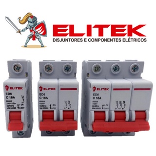 Disjuntor ELITEK Bipolar 10A 16A 20A 25A 32A 40A 50A 63A HOMOLOGADO INMETRO | Shopee Brasil