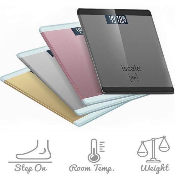 Balança Digital de Banheiro Corporal Academia 180 Kg Iscale S ...