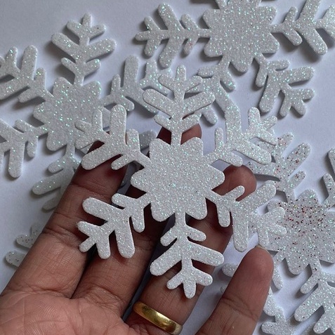 Aplique e Mini Painel Flocos de Neve eva / Decoração de Natal / festas ...