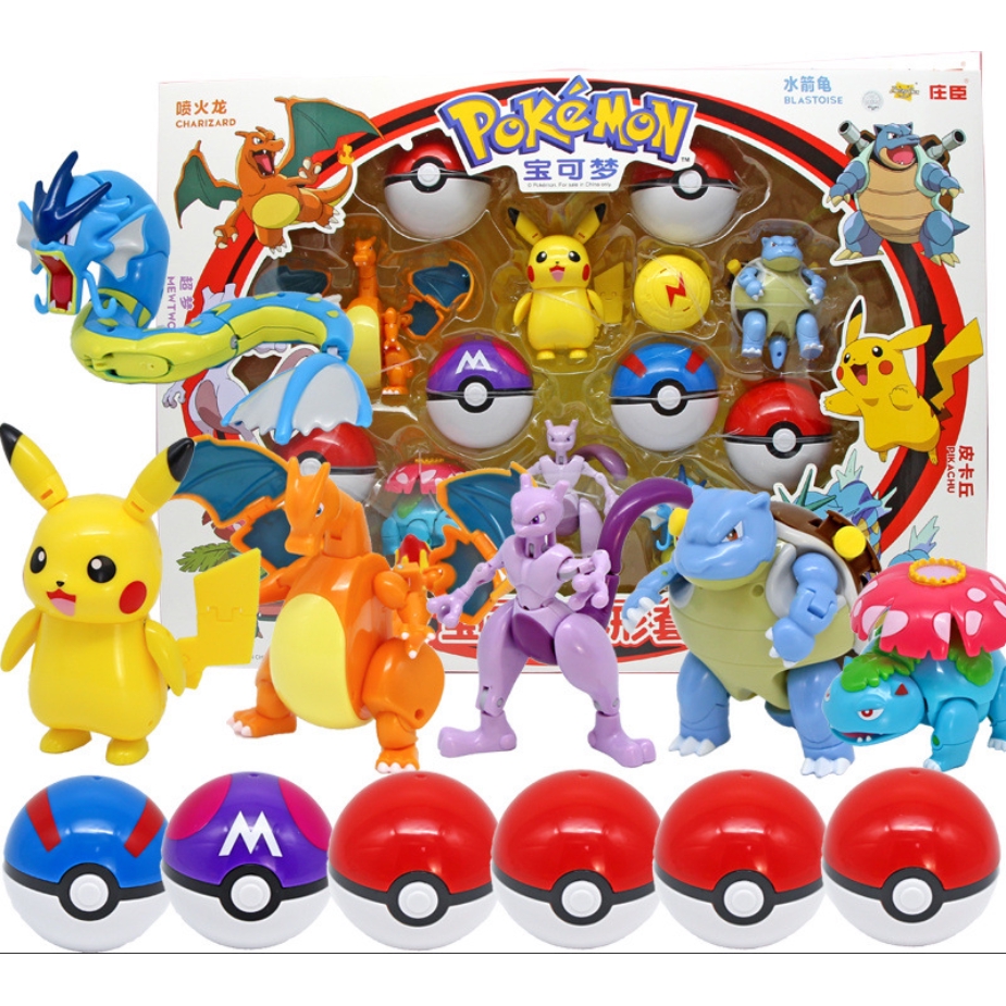 Boneco De Brinquedo Pokemon Pokeball Pikachu Para Crianças | Shopee Brasil