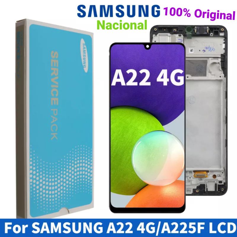 Tela Frontal Display A22 4g Original Samsung Nacional A225 Touch Kit | Shopee Brasil