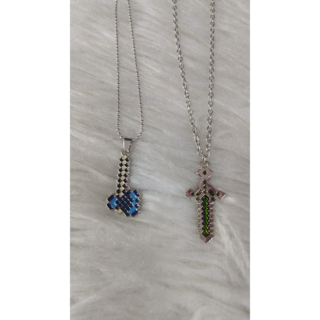 Colar Pigente Corrente Jogo Game Minecraft | Shopee Brasil