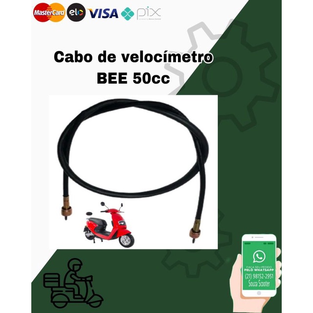 Cabo de velocímetro Scooter BEE 50cc | Shopee Brasil