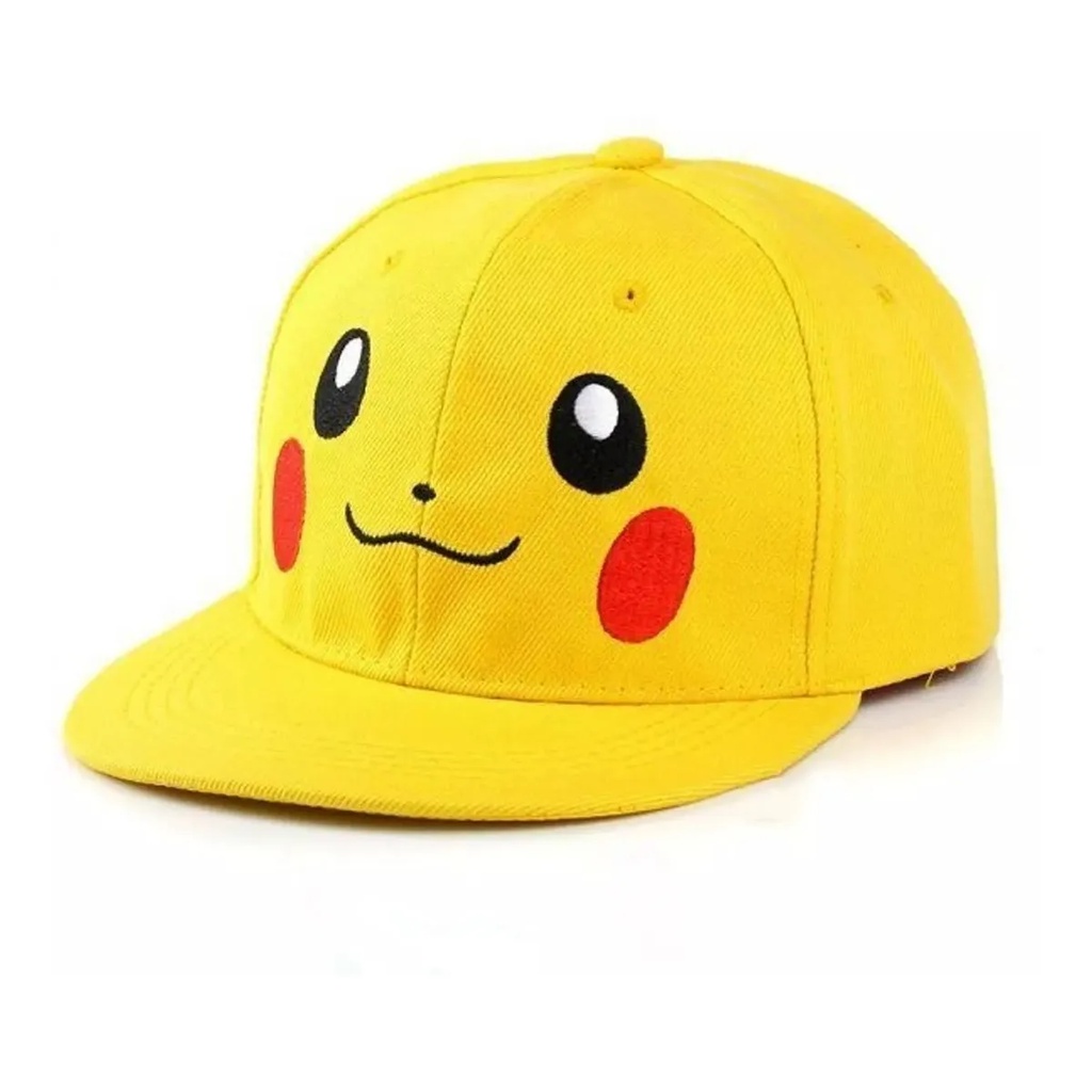Boné bone pikachu amarelo vermelho fofo kawai pokemon treinador ...