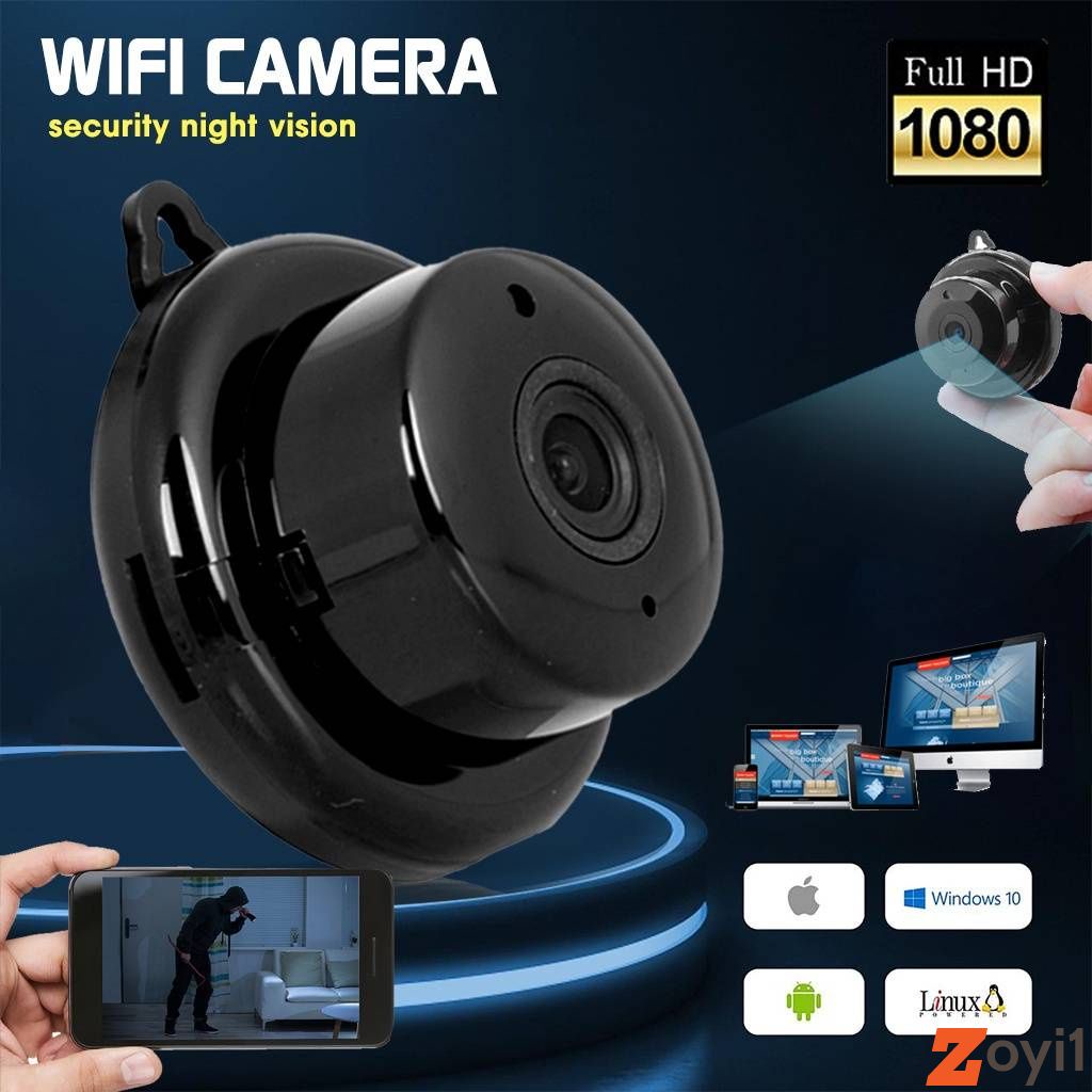 Mini câmera ip wi-fi 1080p HD sem fio câmera de vigilância interna v380 ...