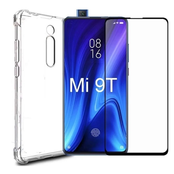 Kit Pelicula Vidro 9D Para Xiaomi Mi 9T + Capa Case Capinha Anti Shock ...