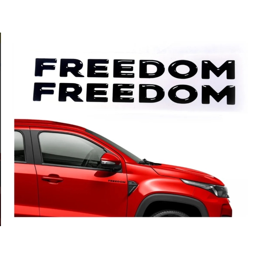 PAR ADESIVO EMBLEMA PARA NOVA FIAT STRADA 2020/2021 -FREEDOM | Shopee ...