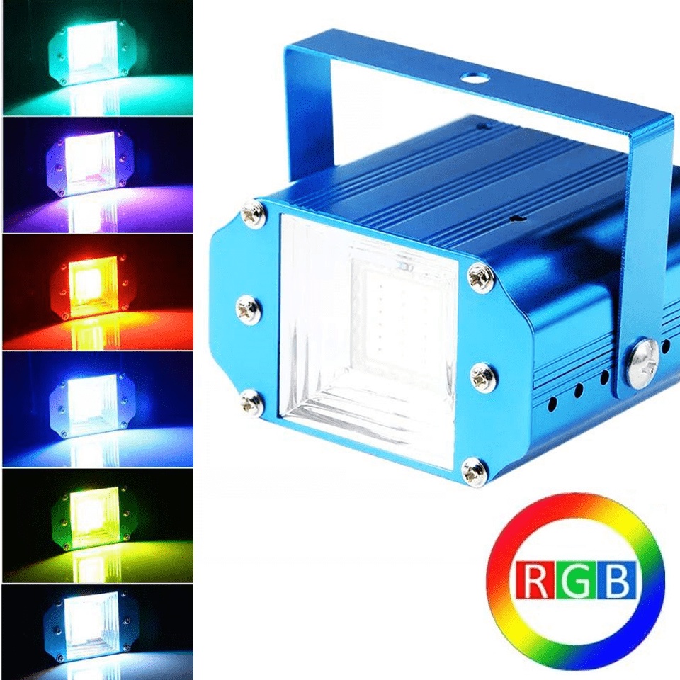 Mini Strobo Laser Led Efeito Flash Jogo Luz Branca 20w TB0789 | Shopee ...