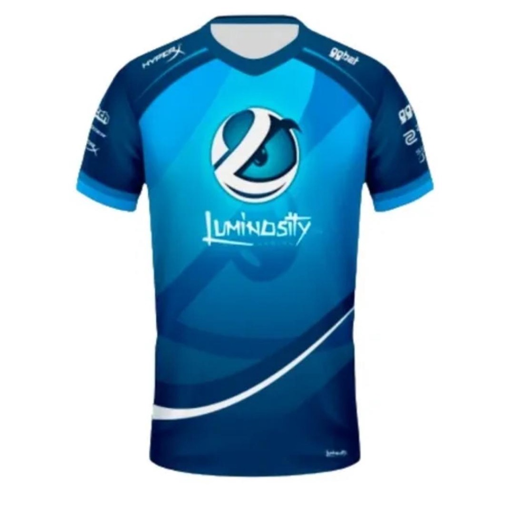 Luminosity Gaming 2022 Camiseta Esportiva Masculina Branca E Azul ...
