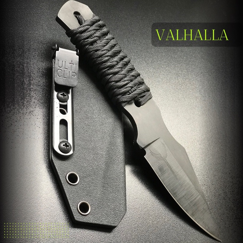 Faca De Combate aço SAE 1070 VALHALLA SLAYER Porte Velado Bainha Kydex ...