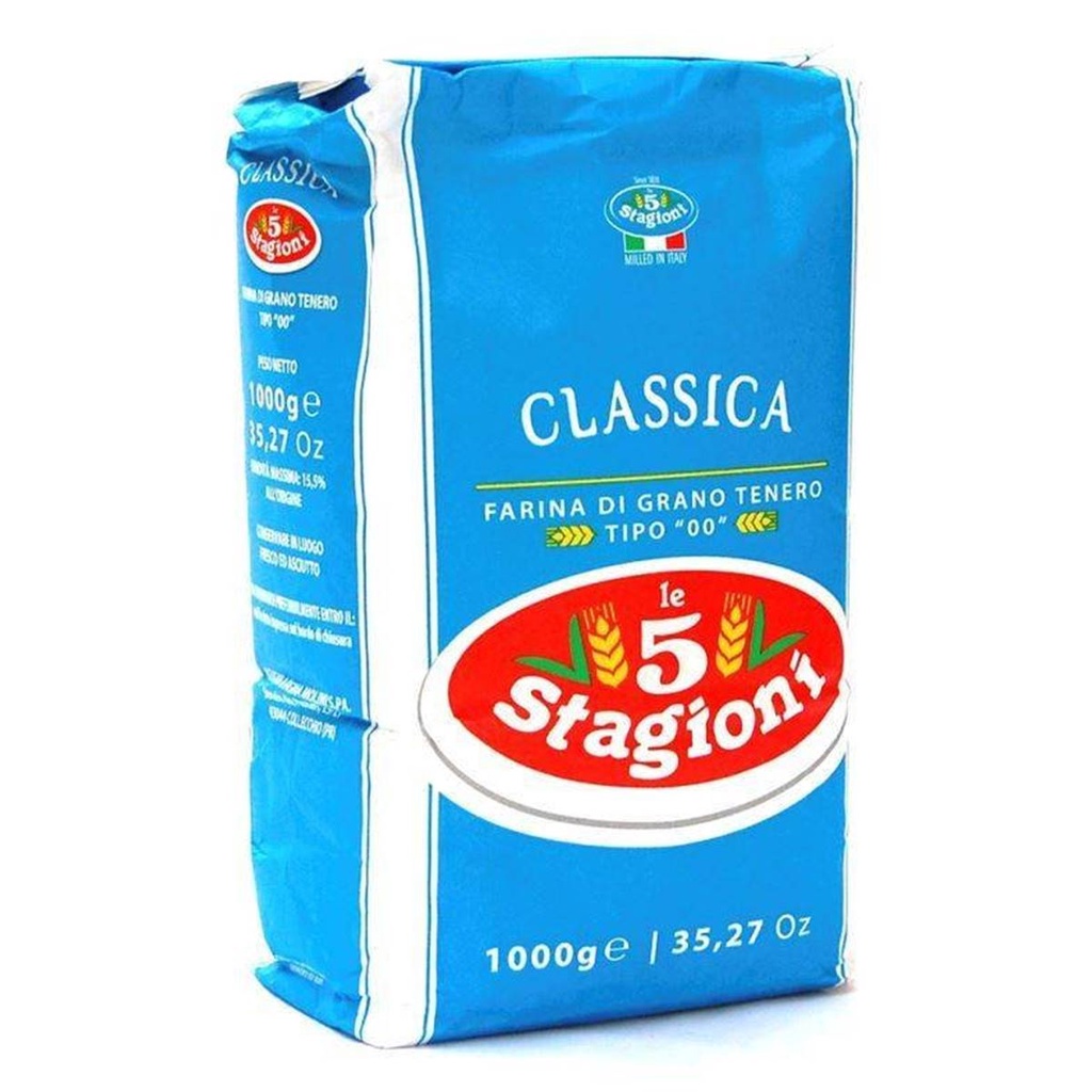 Farinha de trigo 00 Italiana Le 5 Stagione CLASSICA 1kg | Shopee Brasil
