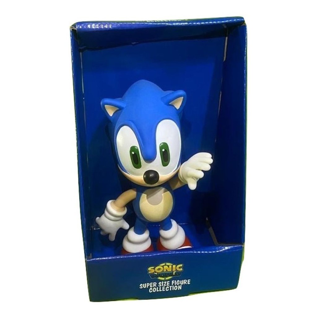 Boneco Sonic Azul Articulado Grande 25cm - Sonic Azul Na Caixa ...