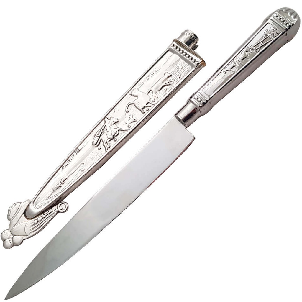 Faca Gaúcha Churrasco 7' Bainha Cabo Aço Inox Modelo Prateada Antiga ...